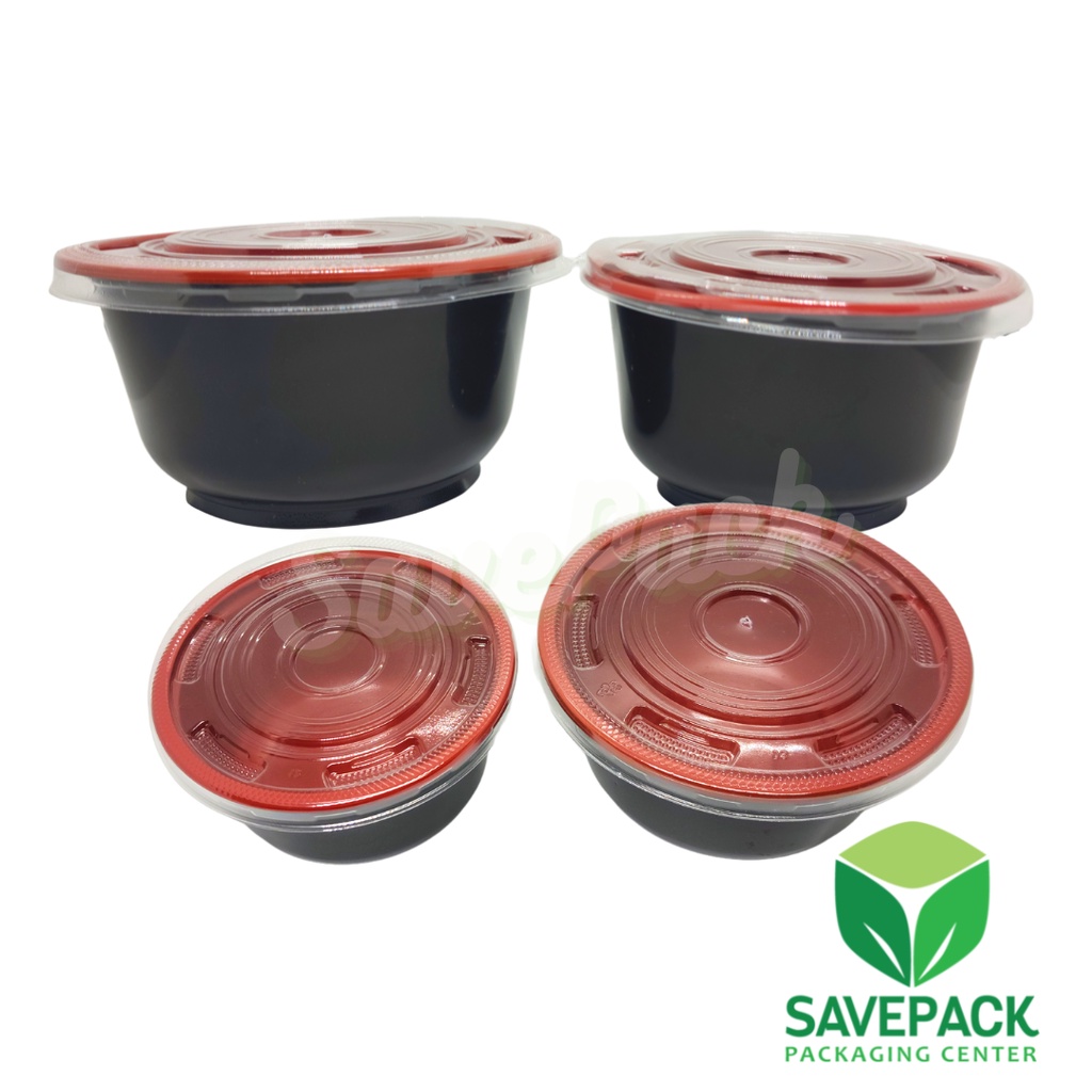 Bento Bowl Red & Black, Microwavable | Shopee Philippines