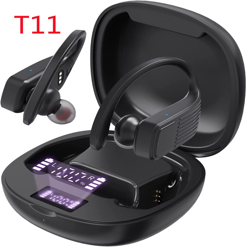 T11 Sports Bluetooth Headset 5.0 Digital Display Power Stereo Level 5 ...