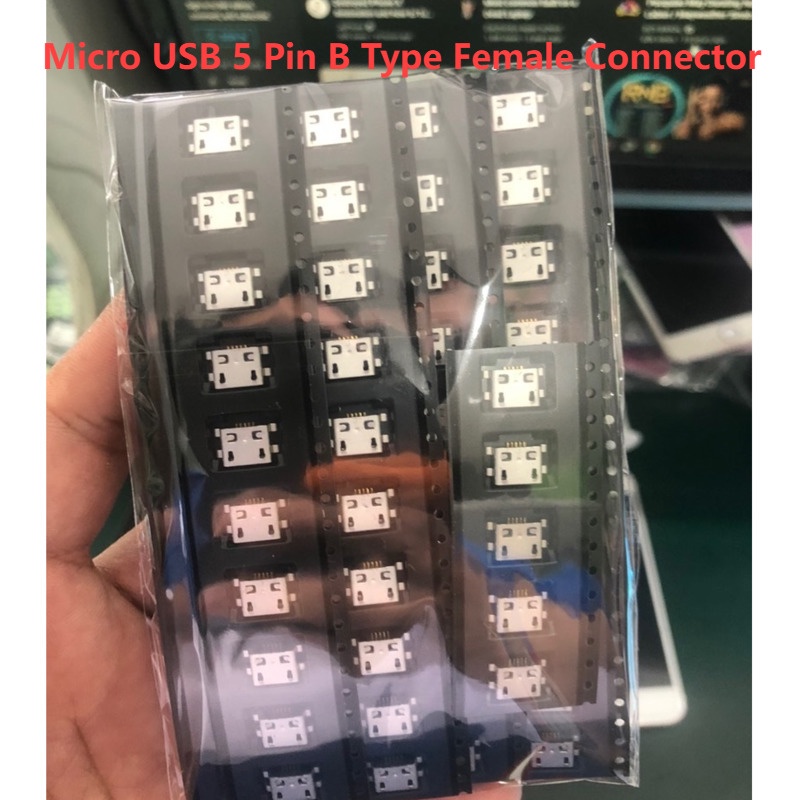 10-100pcs Micro USB 5 Pin B Type Female Connector For Mobile Phone Micro USB Jack Connector ...