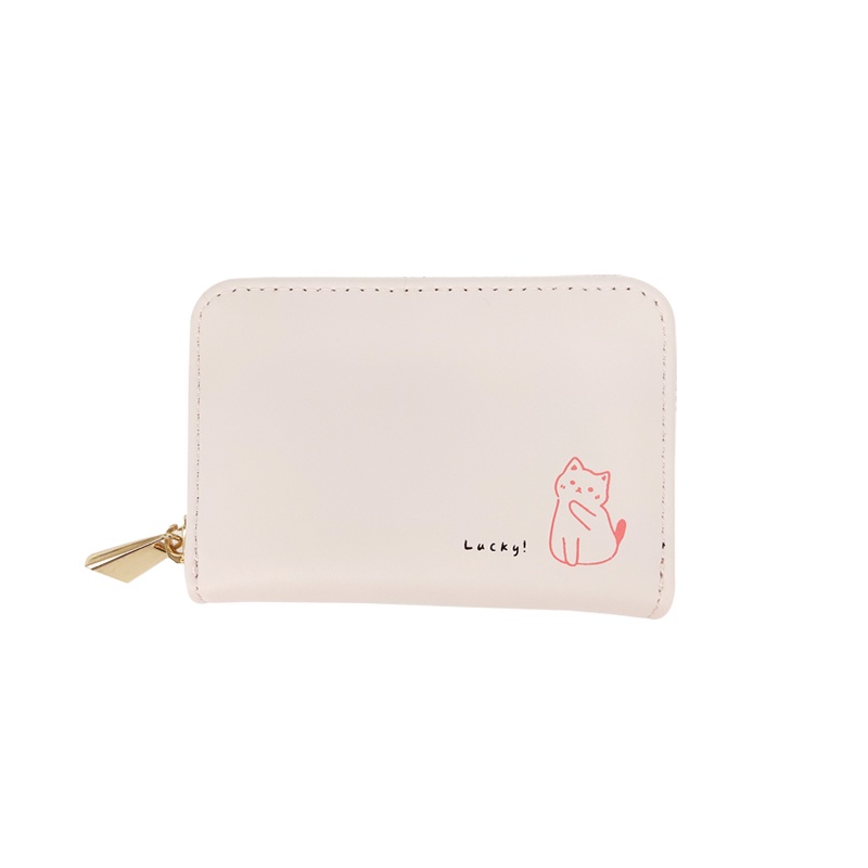 Miutiso Korean Fashion Women Zipper Short Wallet PU Leather Wallet Cat ...
