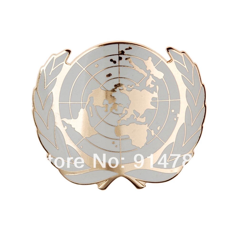 UN UNITED NATIONS METAL BERET CAP METAL PIN BADGE GOLD Military Store ...