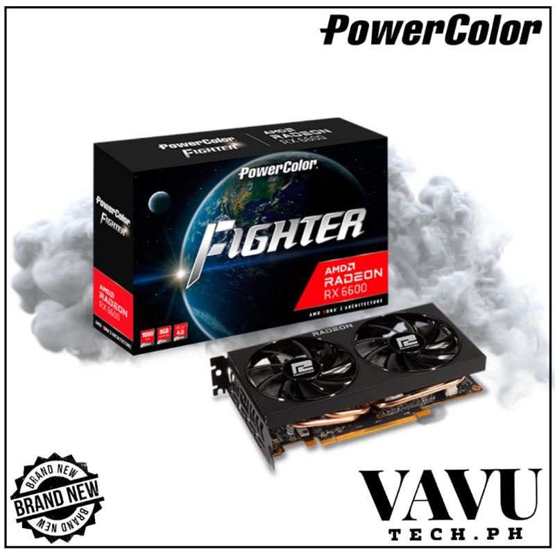 PowerColor Fighter AMD Radeon RX 6600 8GB GDDR6 Video Graphics Card ...
