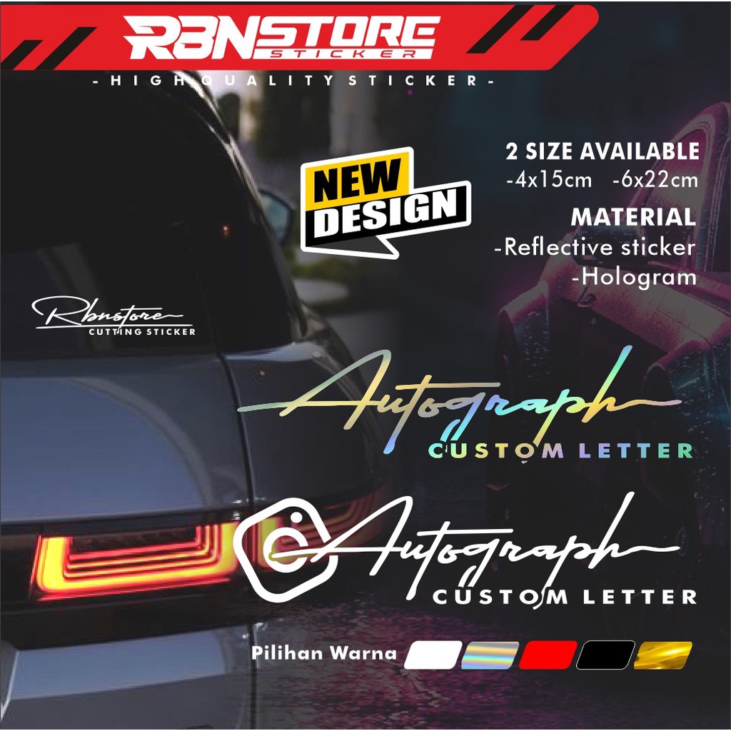Custom Name Signature AUTOGRAPH STICKER For Motorcycles And Cars ...