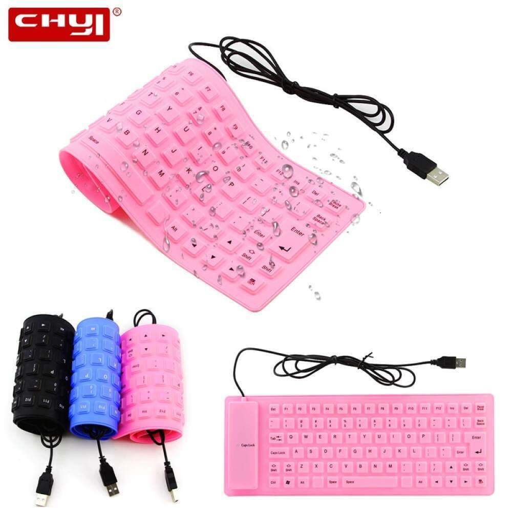 Flexible Mini Foldable Wired USB Computer Keyboards Portable Waterproof ...
