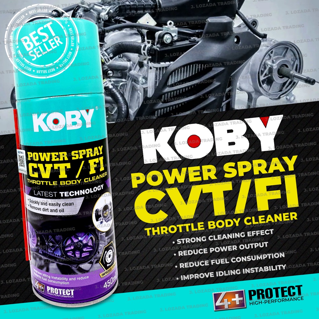 Koby Power Spray CVT/FI Throttle Body Cleaner 450ml/600ml For ...