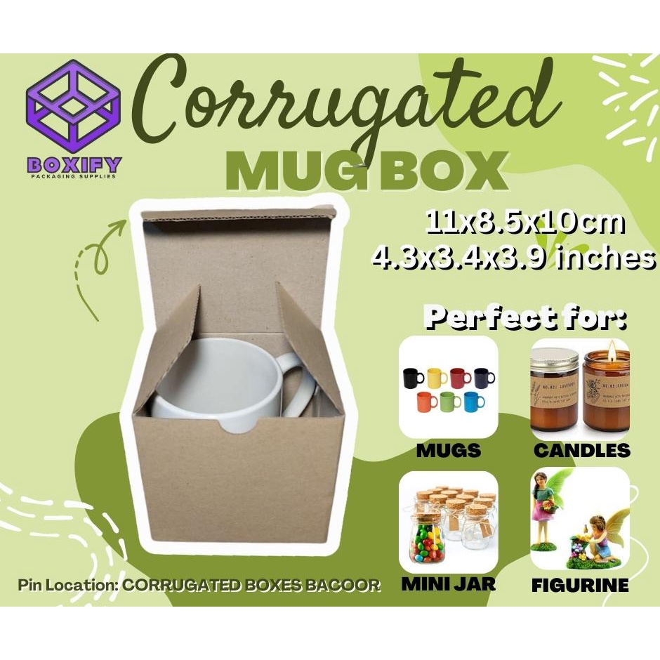 MUG BOX CORRUGATED BOX I CANDLE BOX & MORE | Shopee Philippines