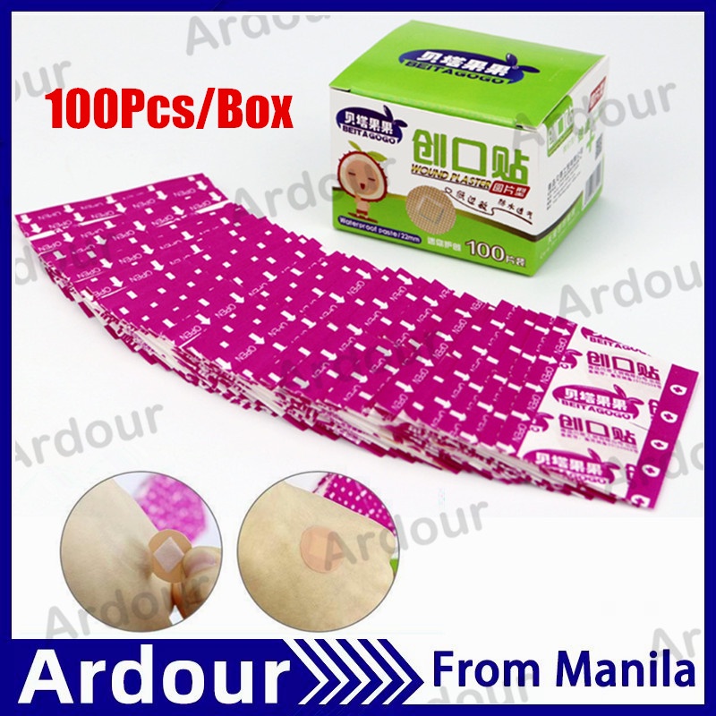 100Pcs/Box Mini Round Disposable Adhesive Bandage Band-aid Wound ...