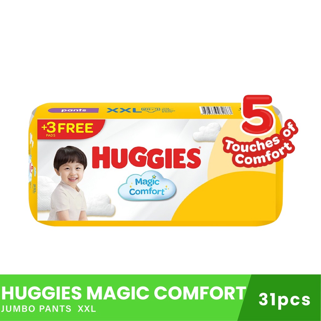 HUGGIES Magic Comfort Jumbo Pants XXL 31 pcs | Shopee Philippines