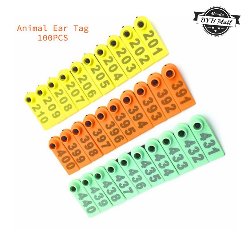 No.1-100 Animal Ear Tag Farm Animal Identification Card Livestock ...