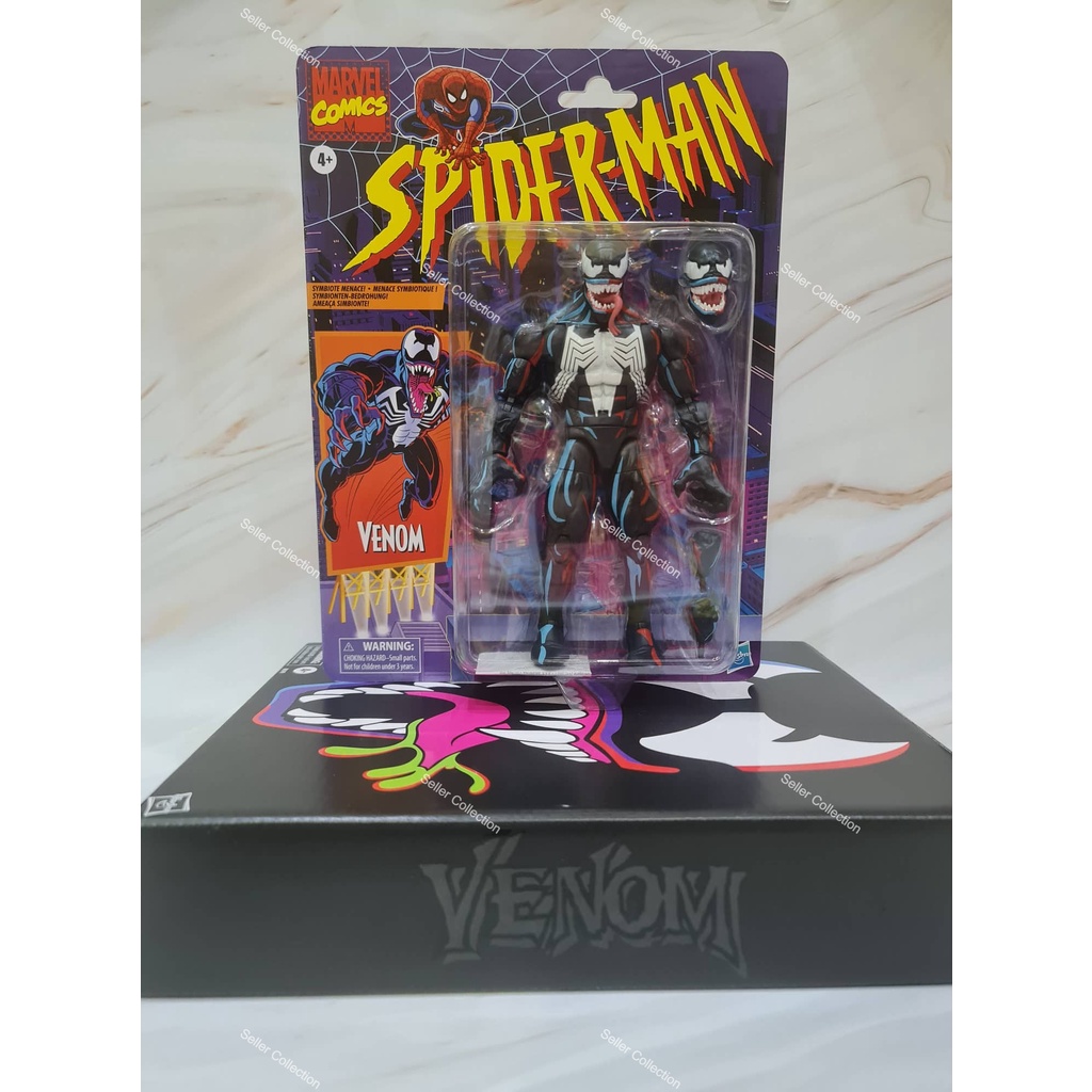 SDCC Pulse Con 2021 Hasbro Marvel Legends Spider-Man Retro Venom ...