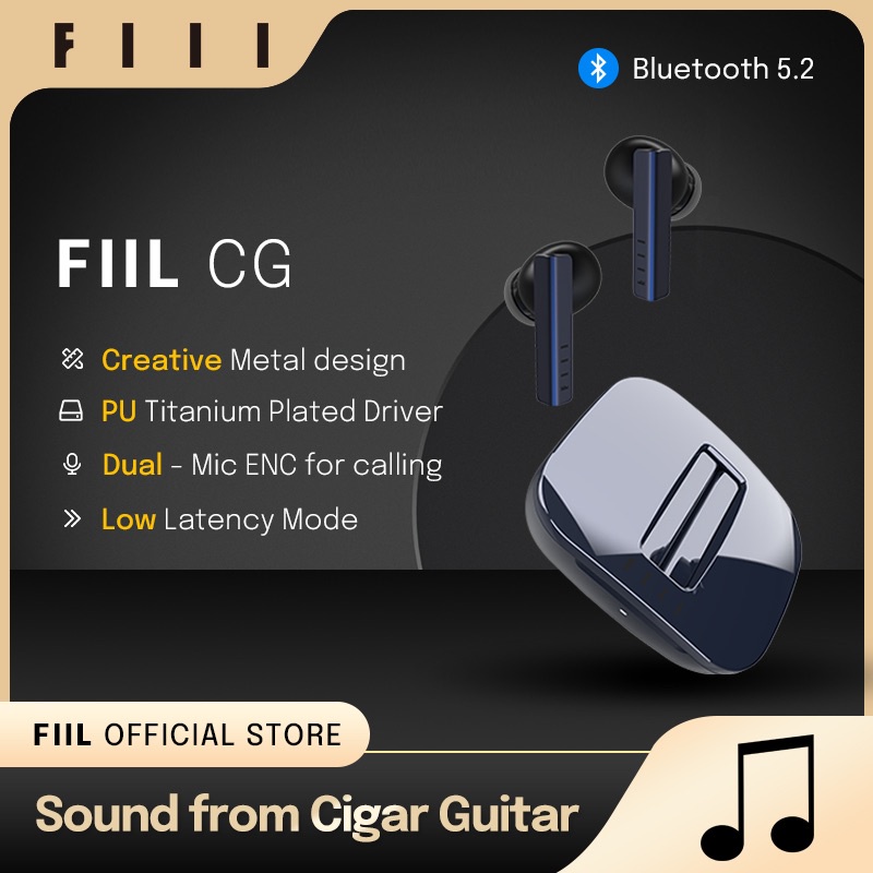 FIIL CG True Wireless Bluetooth 5.2 Headphones Dual-Mic ENC call ...