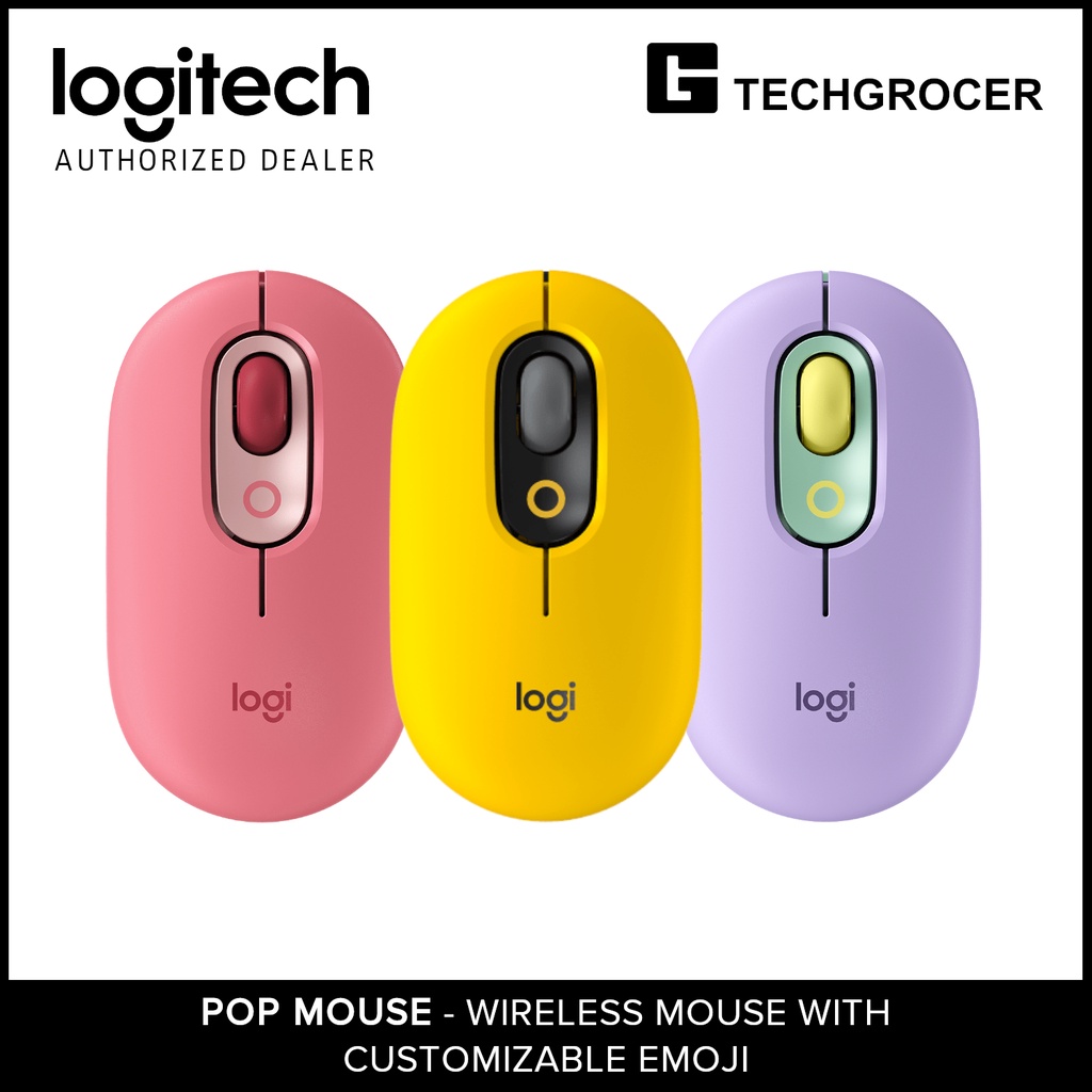 Logitech POP Silent Wireless Bluetooth Mouse with Customizable Emoji ...