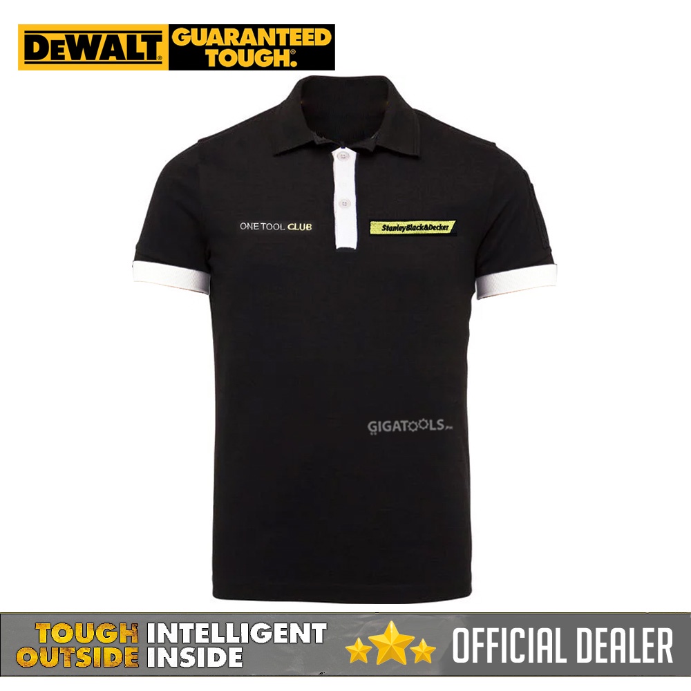 DeWalt Power tools Logo Black Men's Polo shirt ( 100% cotton ) | Shopee ...