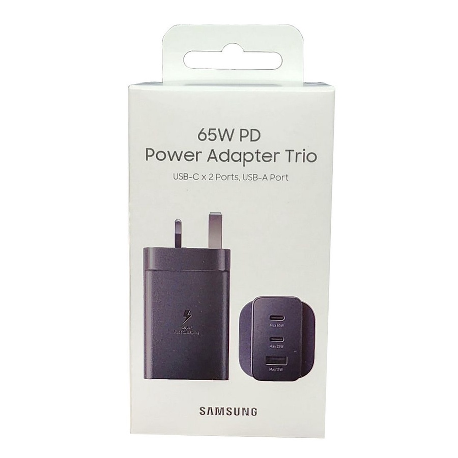 Samsung EP-T6530NBEGGB 65W PD Power Adapter Trio (UK Plug, Black) - USB-C, USB-A | Shopee ...