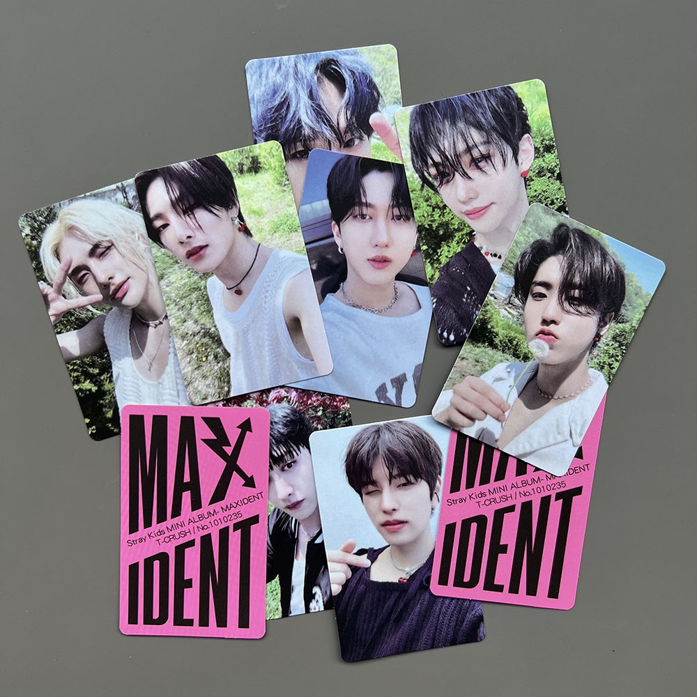 8pcs STRAY KIDS Photocards MAXIDENT Postcard Double sided Small Card ...