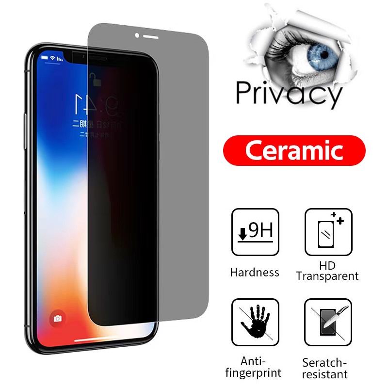 MATTE CERAMIC PRIVACY SCREEN PROTECTOR FOR IP XS MAX 11 12 PRO MAX 7G ...
