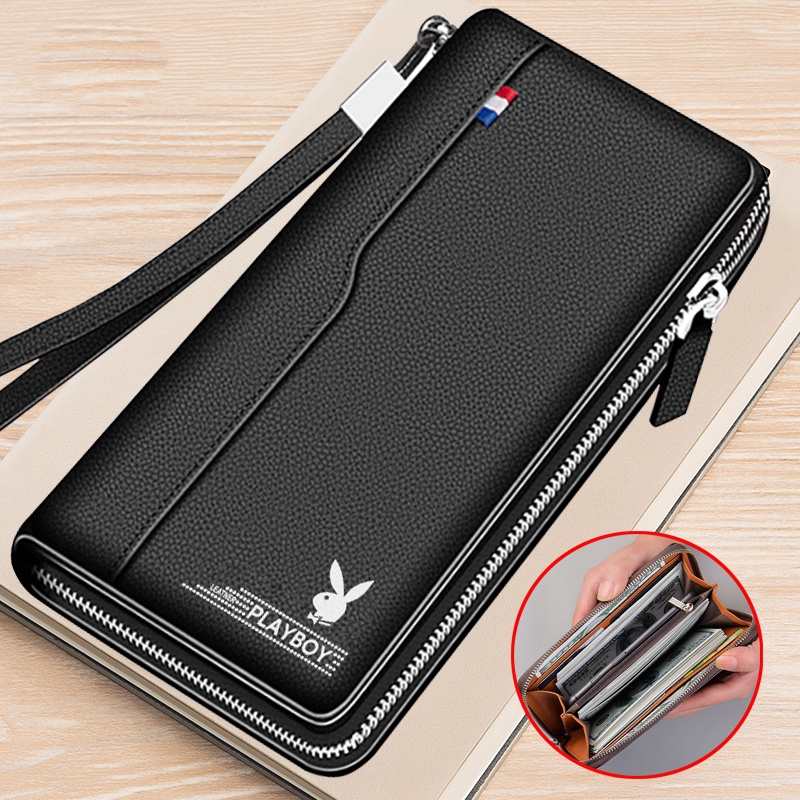 playboy Men Wallets Long Quality Zipper Large Capacity Big Brand Luxury ...