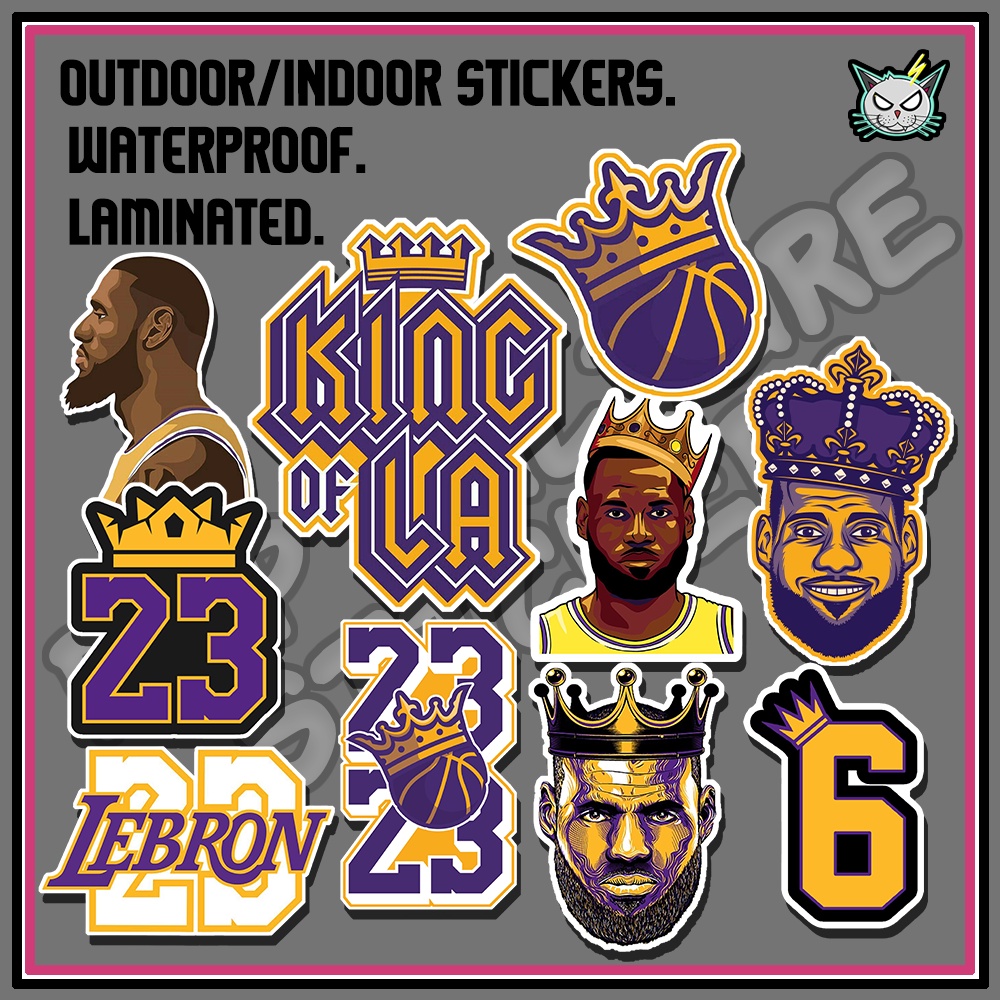 Lebron 'King' James - LBJ Vinyl Stickers 2PCS per ORDER - (Motor ...