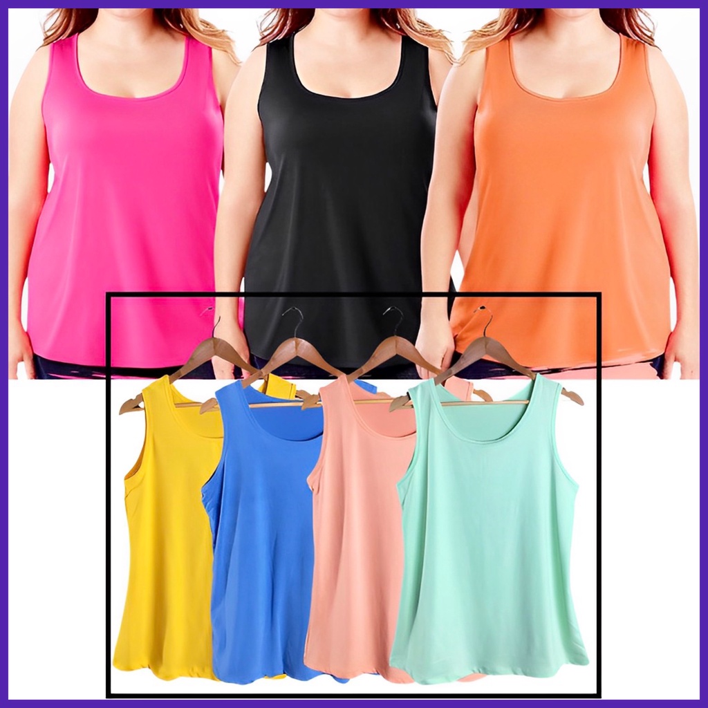 PLUS SIZE SANDO PLAIN 4pcs BUNDLE for Women | Shopee Philippines