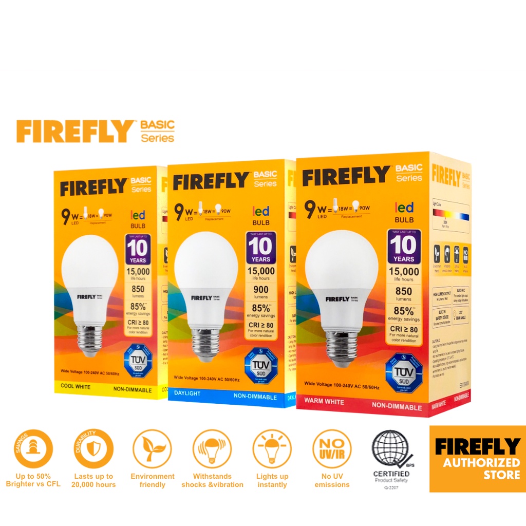Firefly Basic Series LED Light Bulb Lamp | Shopee Philippines