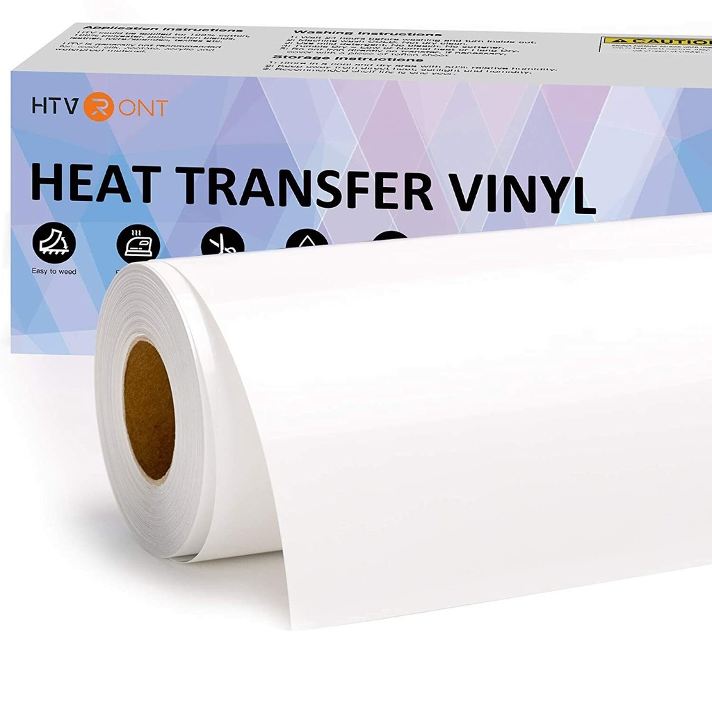 HTVRONT 12''x50ft Heat Transfer Vinyl Roll HTV Iron On Heat Transfer ...