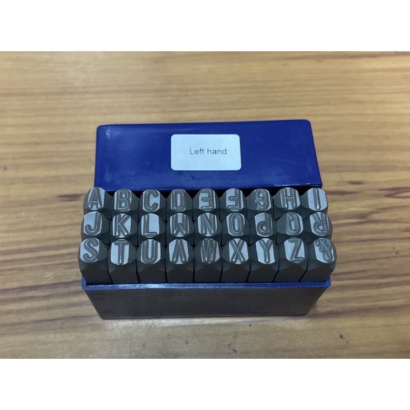 27pcs Heavy Duty Letter Punch set Reverse/Mirror type Left hand 6mm,8mm ...