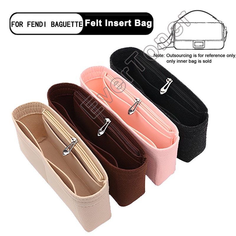 Evertoner Felt Cloth Insert Bag Organizer Women Fits For Baguette ...