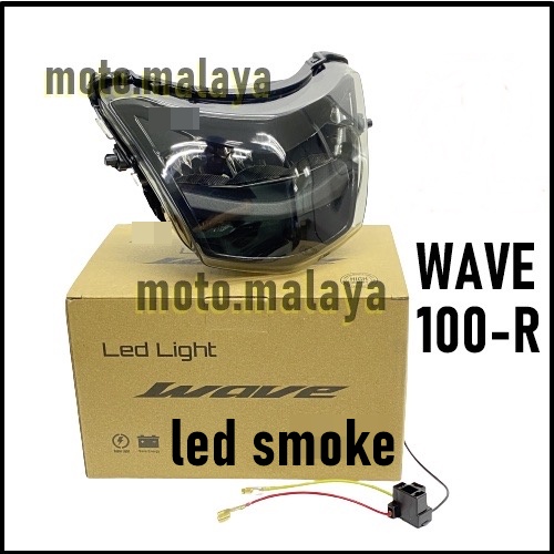 Lampu LED Smoke Honda Wave 100R Honda Wave 100 R head lamp wave100r ...