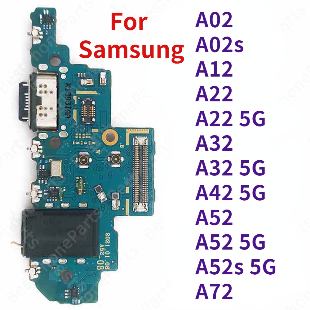 For Samsung Galaxy A02 A02s A12 A22 A32 A42 A52 A52s A72 5G Original Charging Port Charge Board ...