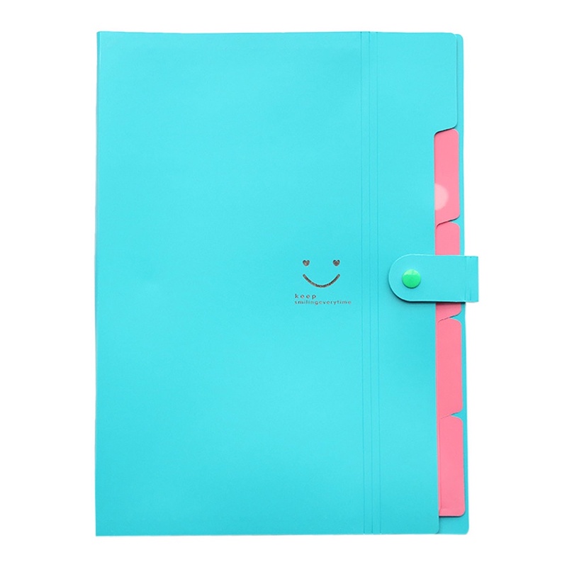 Organ Folder 5 Bags A4 Plastic Expansion File Manager Storage Envelope ...