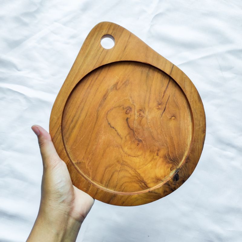 KAYU Small Droplet Teak Wood Cutting Board/Aesthetic Cutting Board 20cm ...