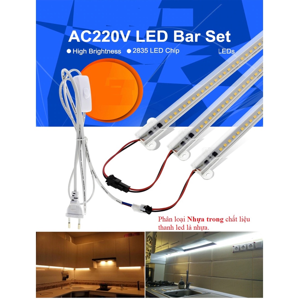 Decorative Led Bar Light - 3M adhesive - length 80cm 100cm 117cm - 220V ...