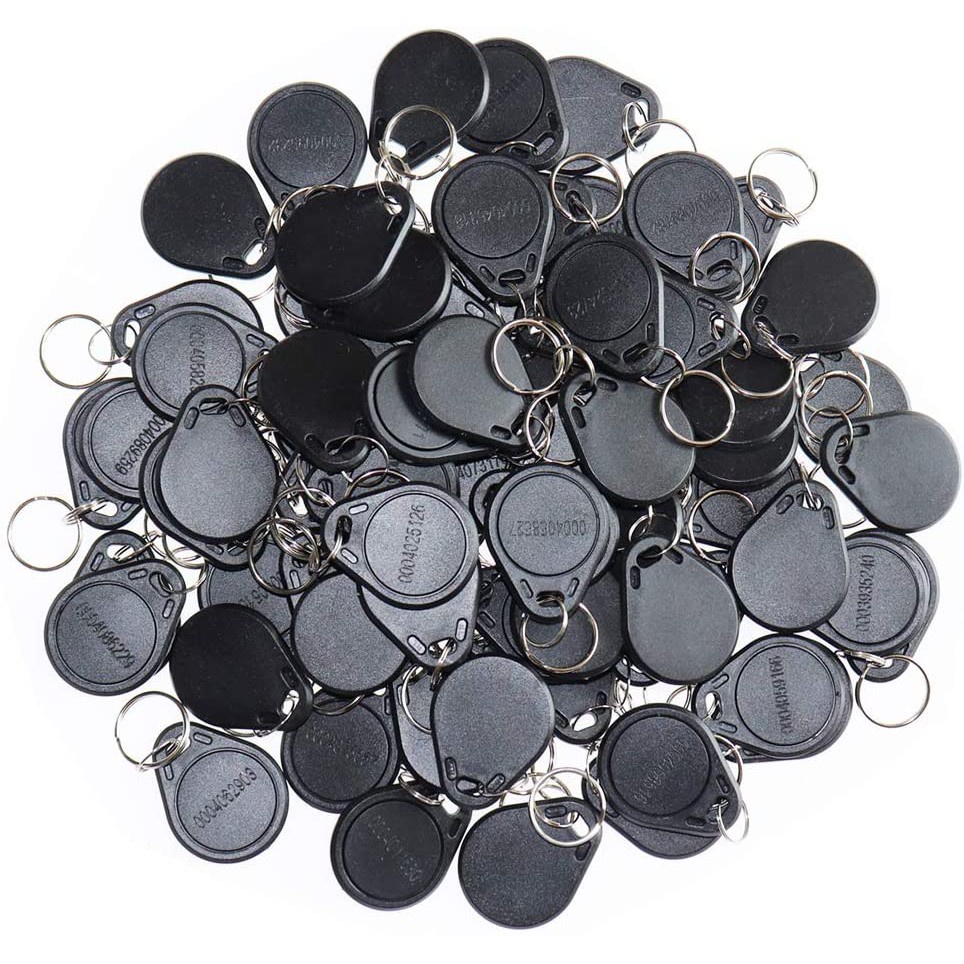 100PCS 125KHz RFID Key Fob Contactless Keyfob Proximity ID Card Token ...