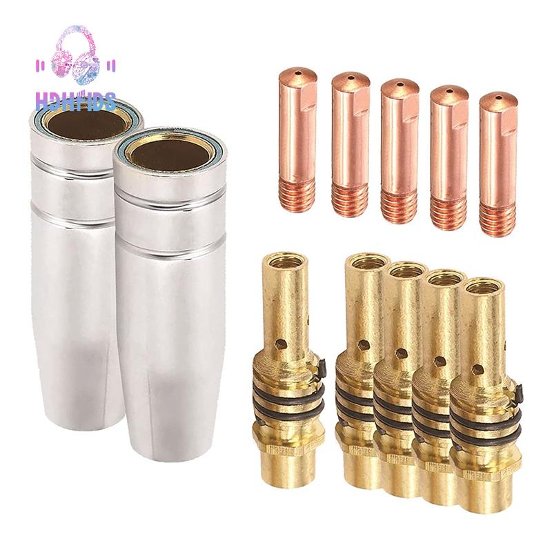 Nozzles Contact Tips Holders Welding Parts Set Mig Welder Consumable Accessory Fit for 15AK ...