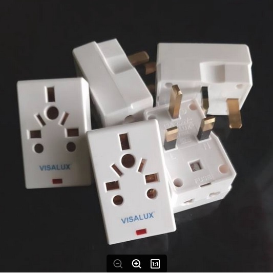 Visalux Multipurpose Foot Plug 3 Outer Plug 2 Pin To 3 Pin Connection ...