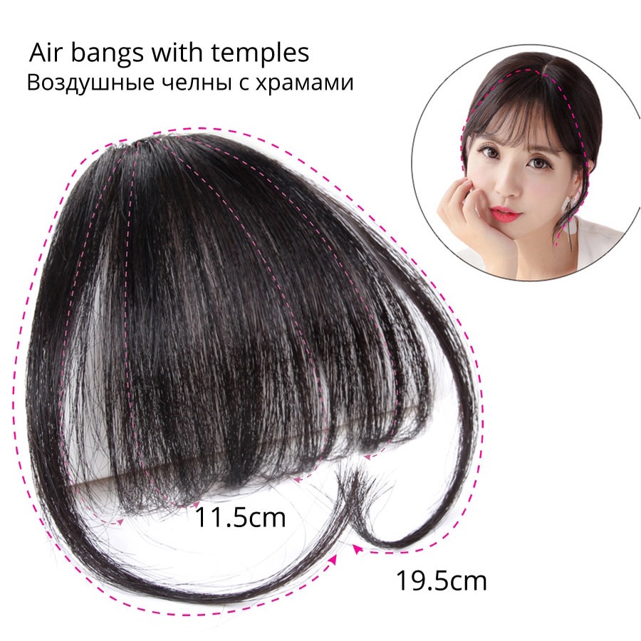 Giulia Hair Clip In Hair Bangs Synthetic Hairpieces Hair Women Natural ...