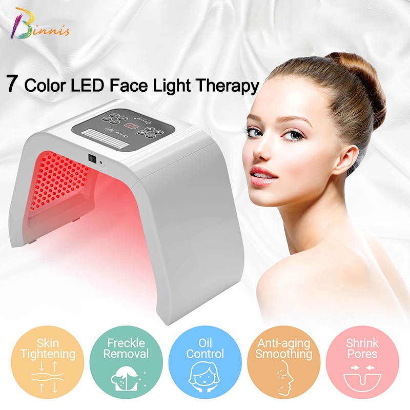 Binnis 7 Color Pdt LED Face Red Light Therapy Facial Skin Care Acne ...