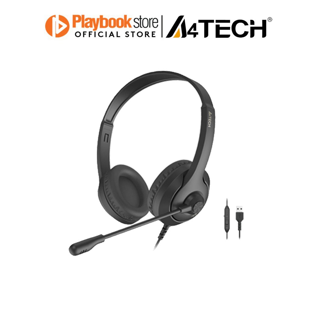 A4Tech FH-100U Lightweight Unidirectional Mic USB Wired On Ear Stereo ...