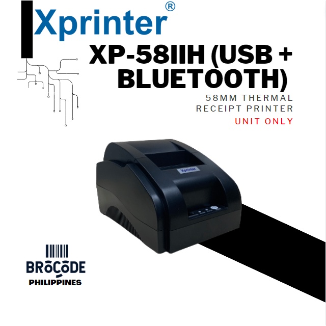 Xprinter XP-58IIH (Thermal Receipt Printer 58mm)(USB + BLUETOOTH)(UNIT ...