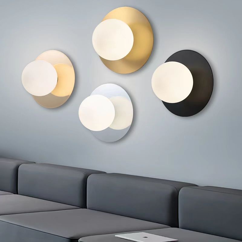 AIMI Nordic Glass Ball Wall Light Modern Simple Background Wall Light ...