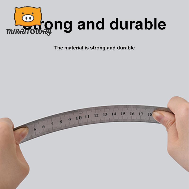 Stationary School Supplies Metal Double-sided Scale Stainless Steel ...