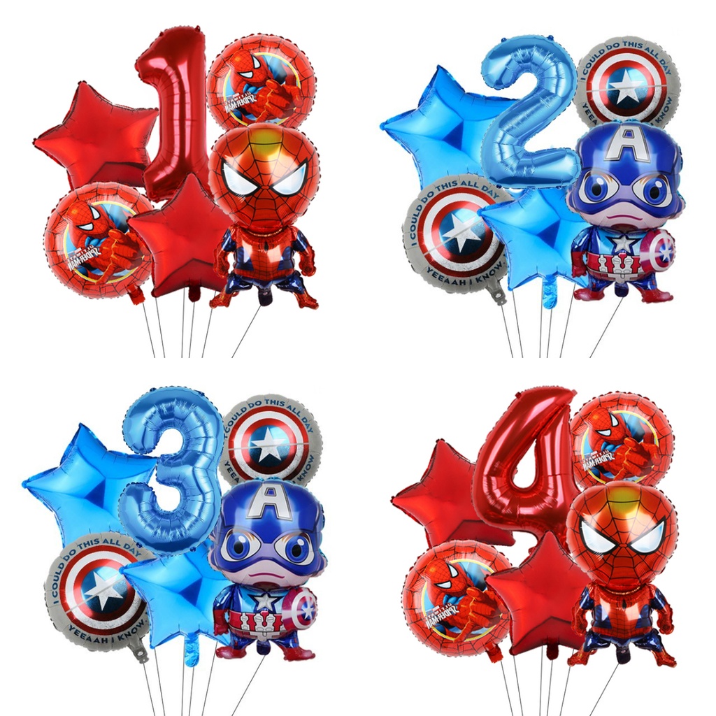1set Marvel Spiderman Super Hero Balloon Baby Shower Decoration ...