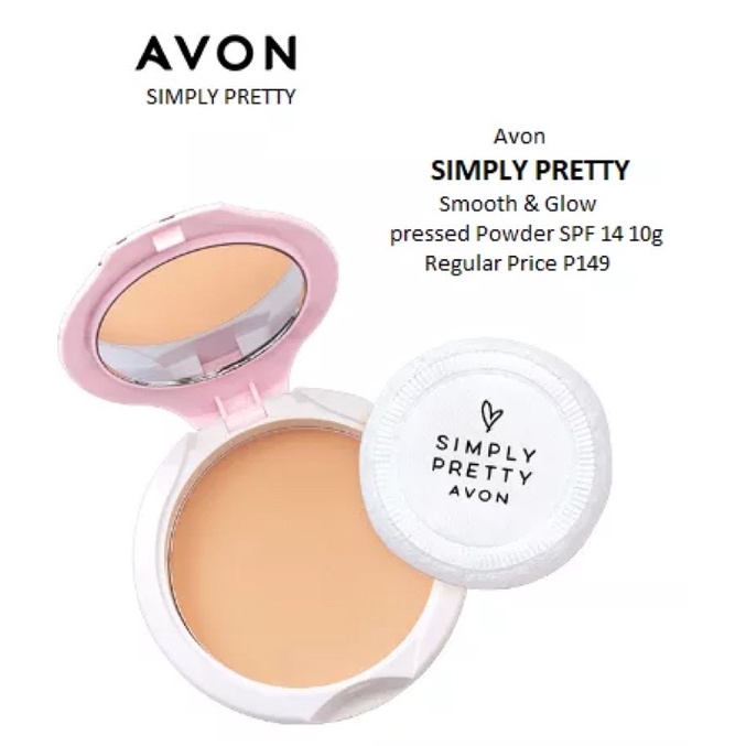 Avon Simply Pretty Smooth and Glow Pressed Powder SPF 14 10g | Shopee ...