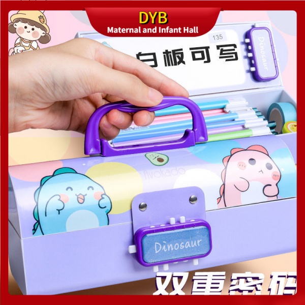 DYB ^Upgrade double password stationery box female multi-function ...
