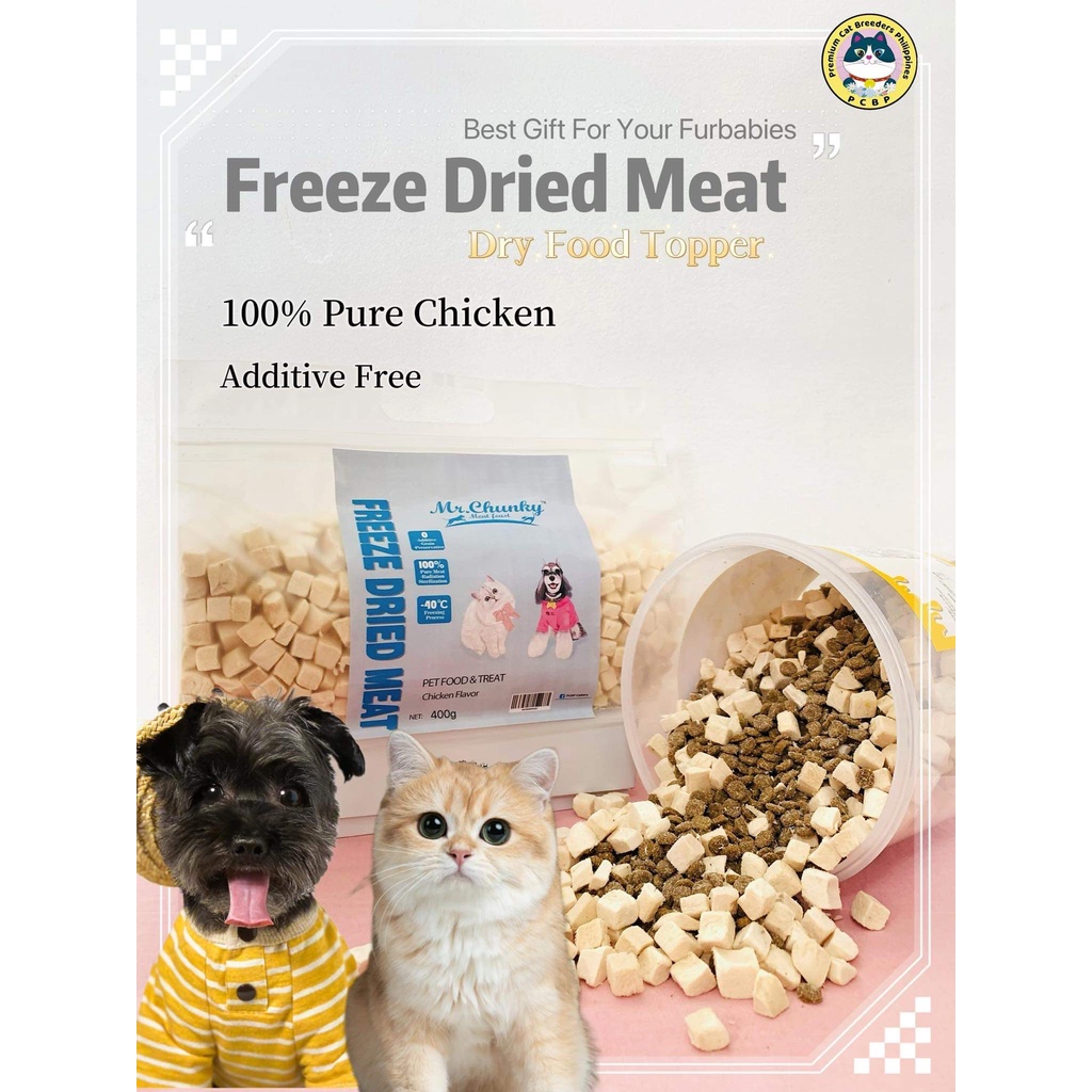 MR CHUNKY Freeze dried chicken duck Dogs & Cats kitten food Snacks ...