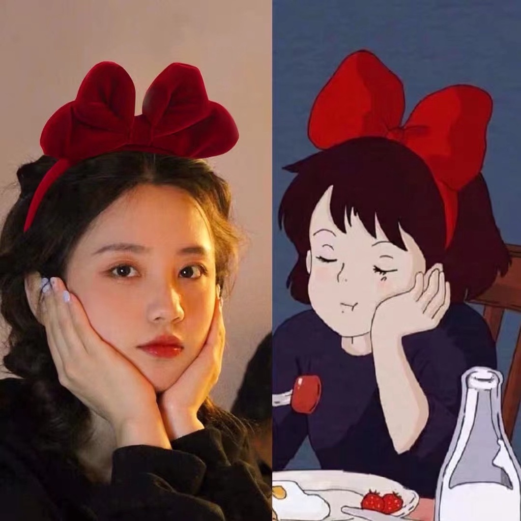 Korean Style Hair Bands Large Bow Headband Christmas headdress for ...