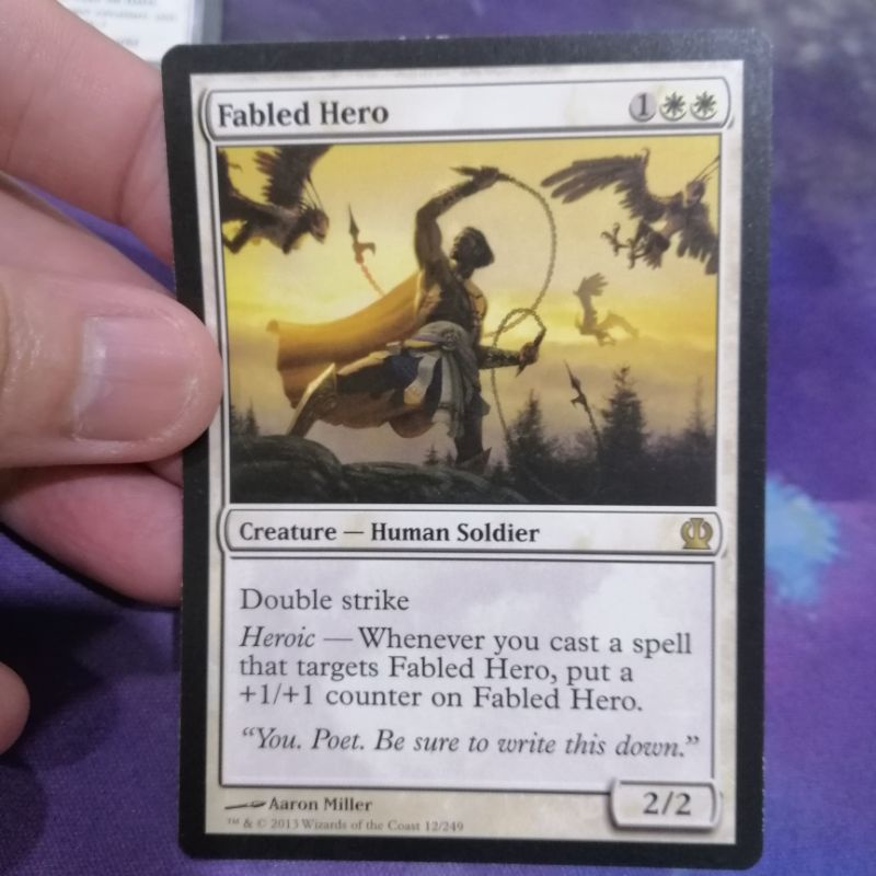 1 Fabled hero Theros MTG card magic commander EDH | Shopee Philippines