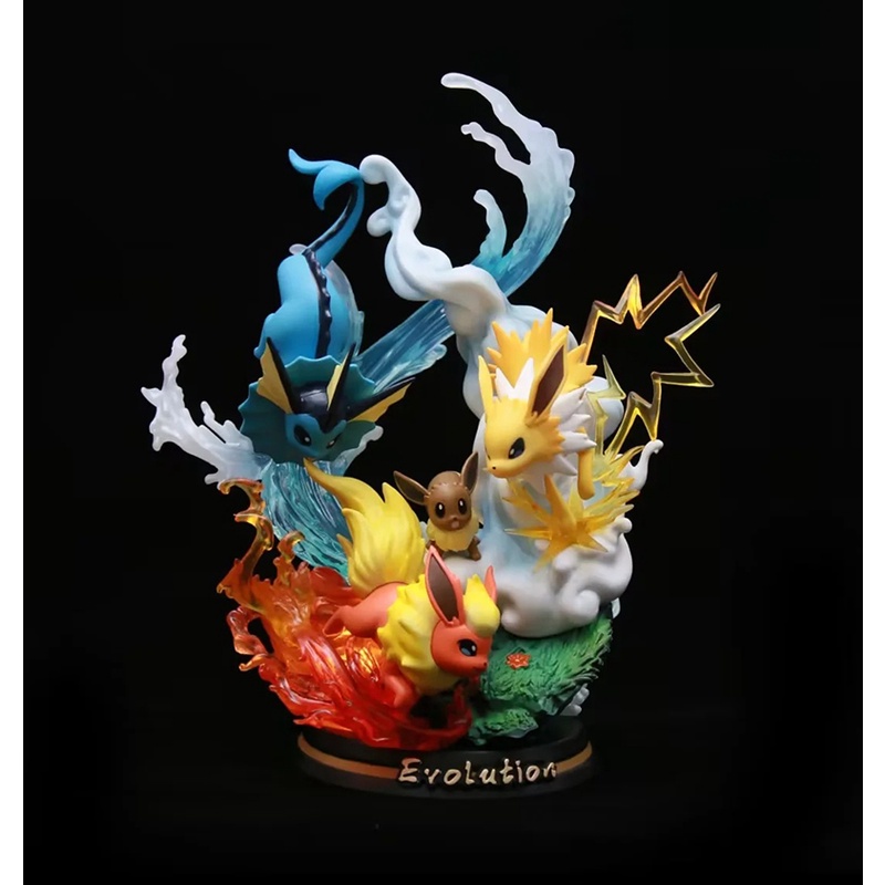 Anime Pokemon Eevee Evolve Vaporeon Jolteon Flareon Gk Figure ...