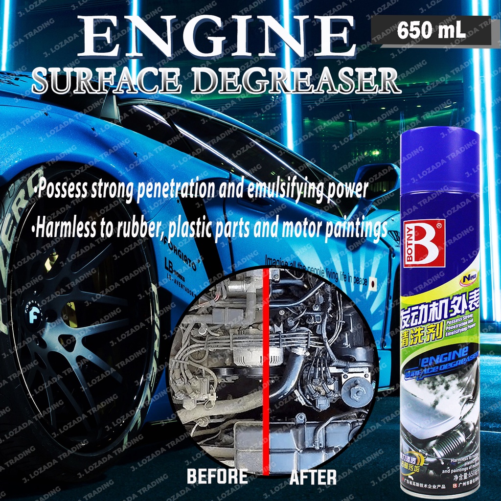 Engine Surface Degreaser Cleaner Foam Spray 650ml - Oil & Grease ...