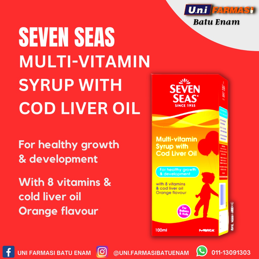 SEVEN SEAS MULTI-VITAMIN SYRUP WITH LIVER OIL 100ML | Shopee Philippines